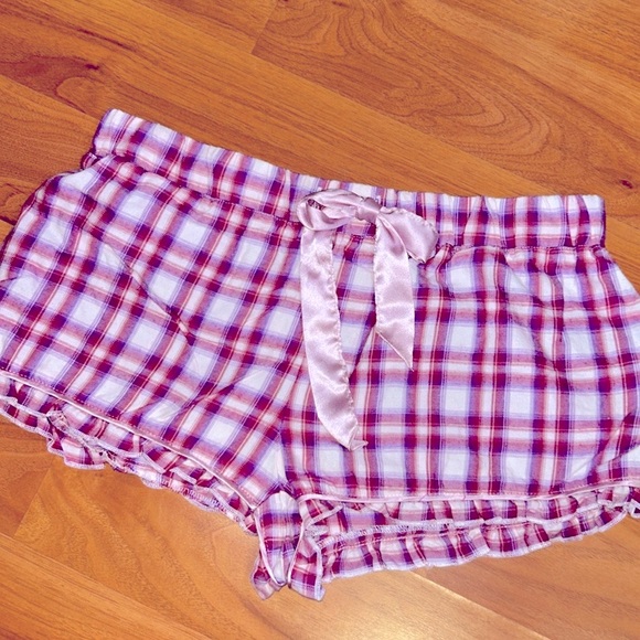 PINK Victoria's Secret | Shorts | Victorias Secret Plaid Ruffle Hem ...